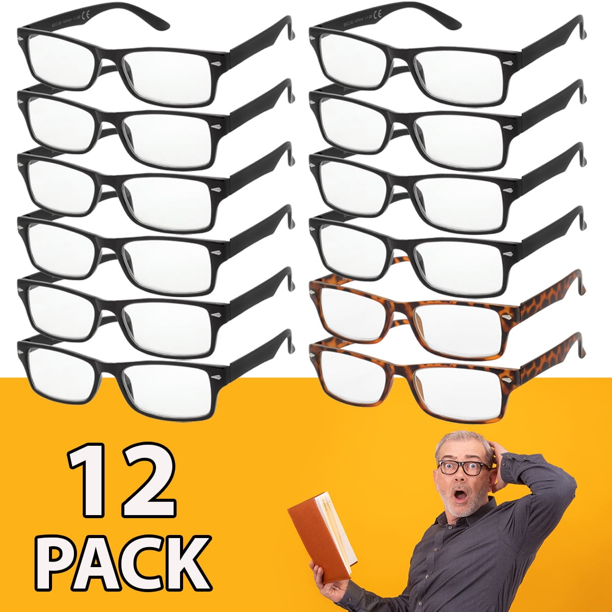 Reading Glasses Mens Womens Unisex 12 Pack Buy All Powers Eyeglasses ...