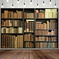 7x5ft Bookshelf Backdrop Vintage Bookcase Library Room Magic Books ...