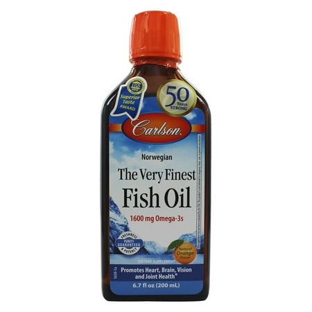 Carlson Labs - The Very Finest Fish Oil 1600 mg Omega-3s Orange Flavor ...