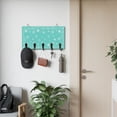 Key Holder for Wall Turquoise Starfish Shell Key Hooks Wood Wall ...