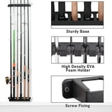 Vertical Fishing Rod Rack, Fishing Pole Holder Wall Mount Fishing Pole ...