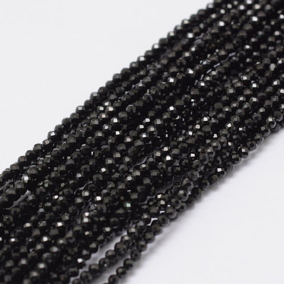 10 Strand Natural Smoky Quartz Beads Strands Faceted Round 3mm Hole: 0 ...