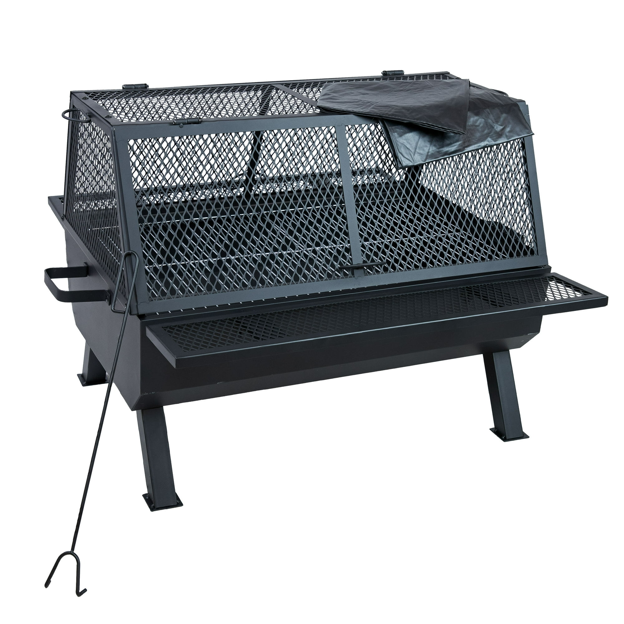 Click here for Sunnydaze Steel Grilling Fire Pit With Mesh Spark... prices