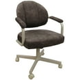 M-70 Swivel Metal Dining Caster Chair - Outlier Stucco Beige Fabric ...