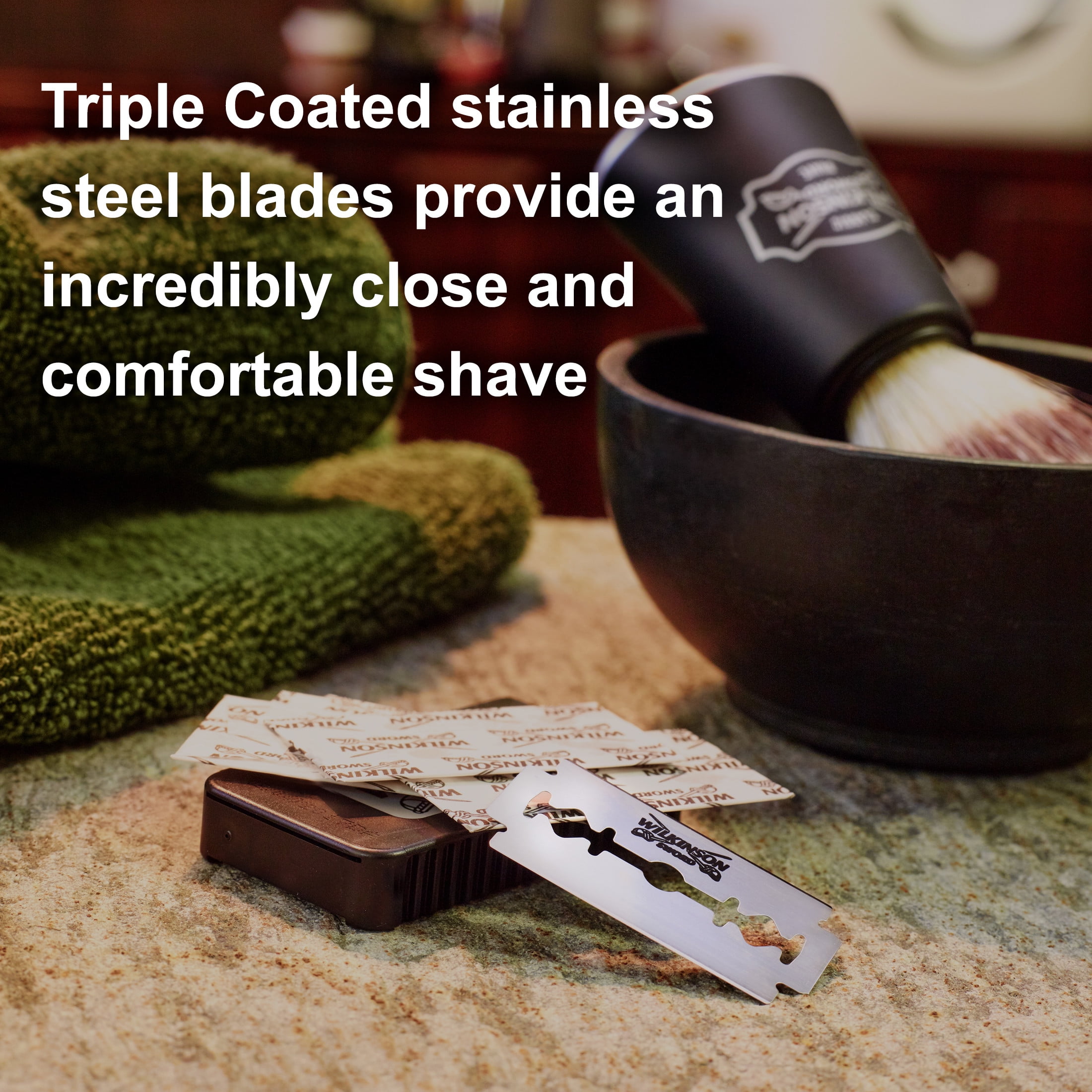 Wilkinson Sword Men’s Double Edge Safety Razor, 1 Handle + 5 Refills ...