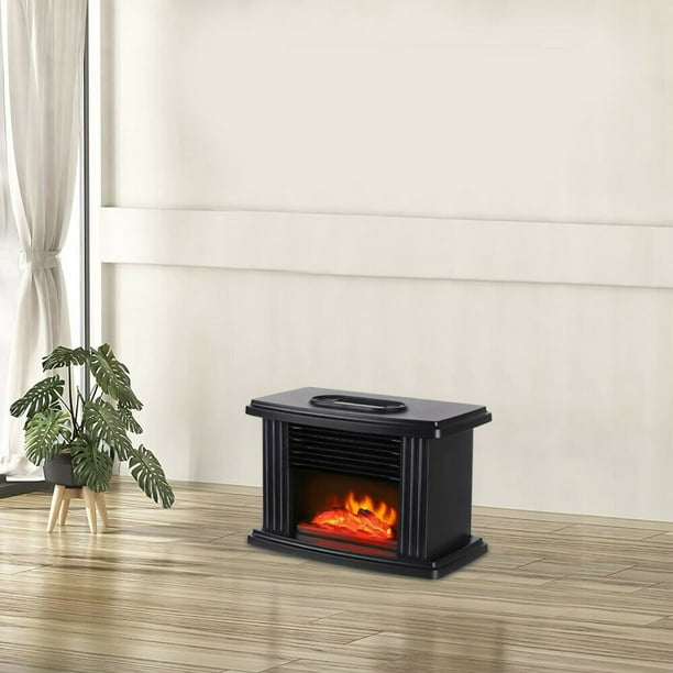 DENEST Mini Electric Fireplace Space Heater Heating box 3D Flame Stove ...