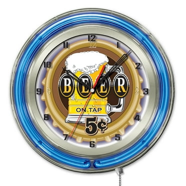 Route 66 15" Double Neon Wall Clock - Walmart.com