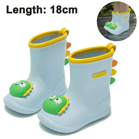 Rubber Waterproof Rain Boots with Easy On Handles Non Slip Durable Mud ...