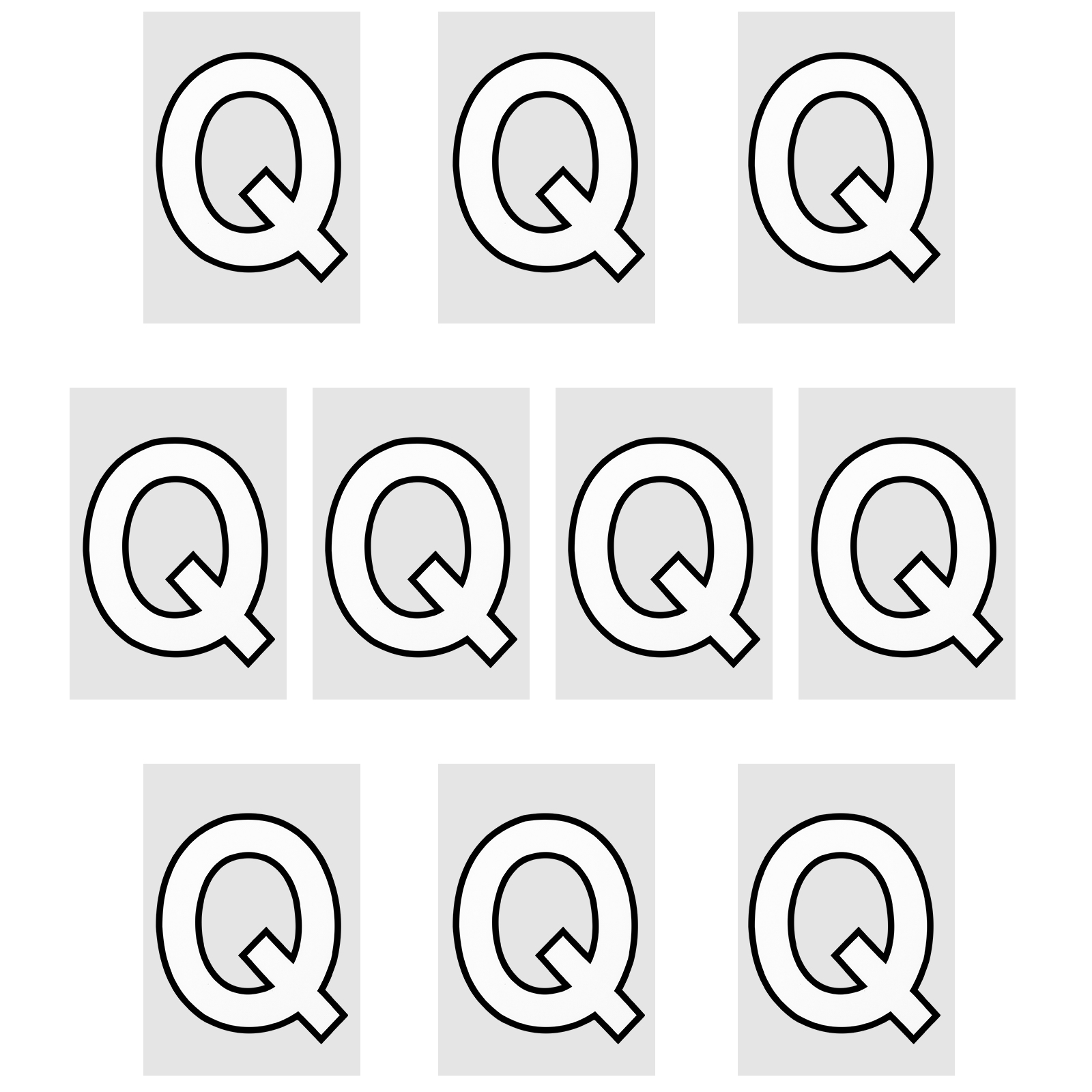Uxcell Letter Q Patches Iron on Heat Transfer Letters 2 Inch White ...