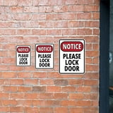 Portrait Round Plus Notice Please Lock Door Wall or Door Sign | Health ...