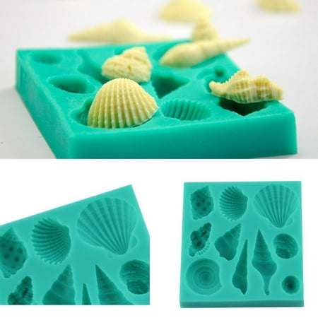 Cute Romantic Seashell Sea Shell Silicone Cake Mould Chocolate Fondant ...