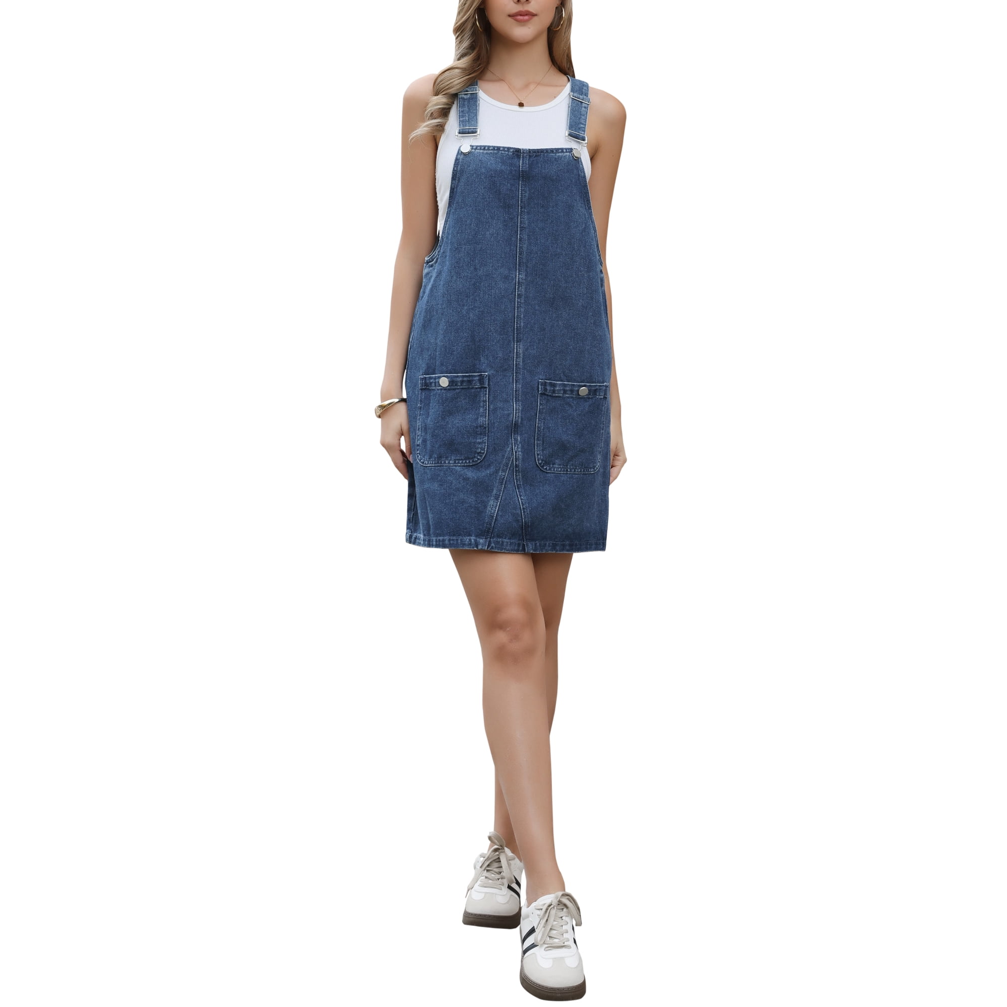 Click here for Inspire Chic Denim Overall Dress For Womens Casual... prices