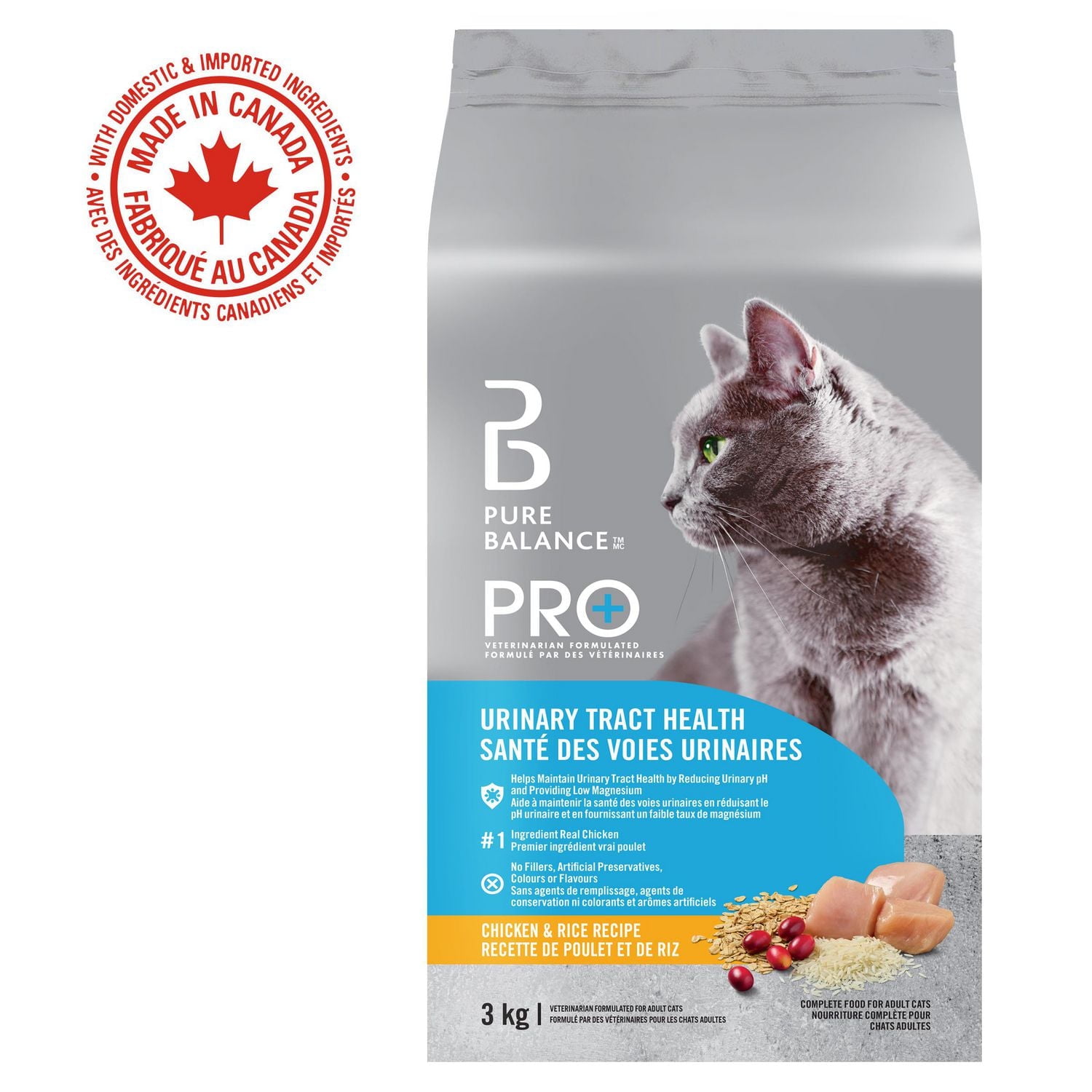 Pure Balance Pro+ Urinary Care with Chicken & Rice Dry Cat Food, 100 g ...