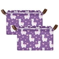 Alpaca Love Pattern Collapsible Storage Bin Open Home Shelf Basket ...