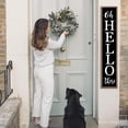 2026 New Oh Hello There Welcome Sign, 45"X9" Vertical Wood Frame, Wood ...