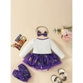 0-18M Baby Girls 1st Halloween Outfits Pumpkin Ghost Long Sleeve Romper Dress Headband Leg ...
