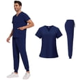 Unisex Scrubs Set Quick Dry Stretch Work Uniform for Beauty Salon ...