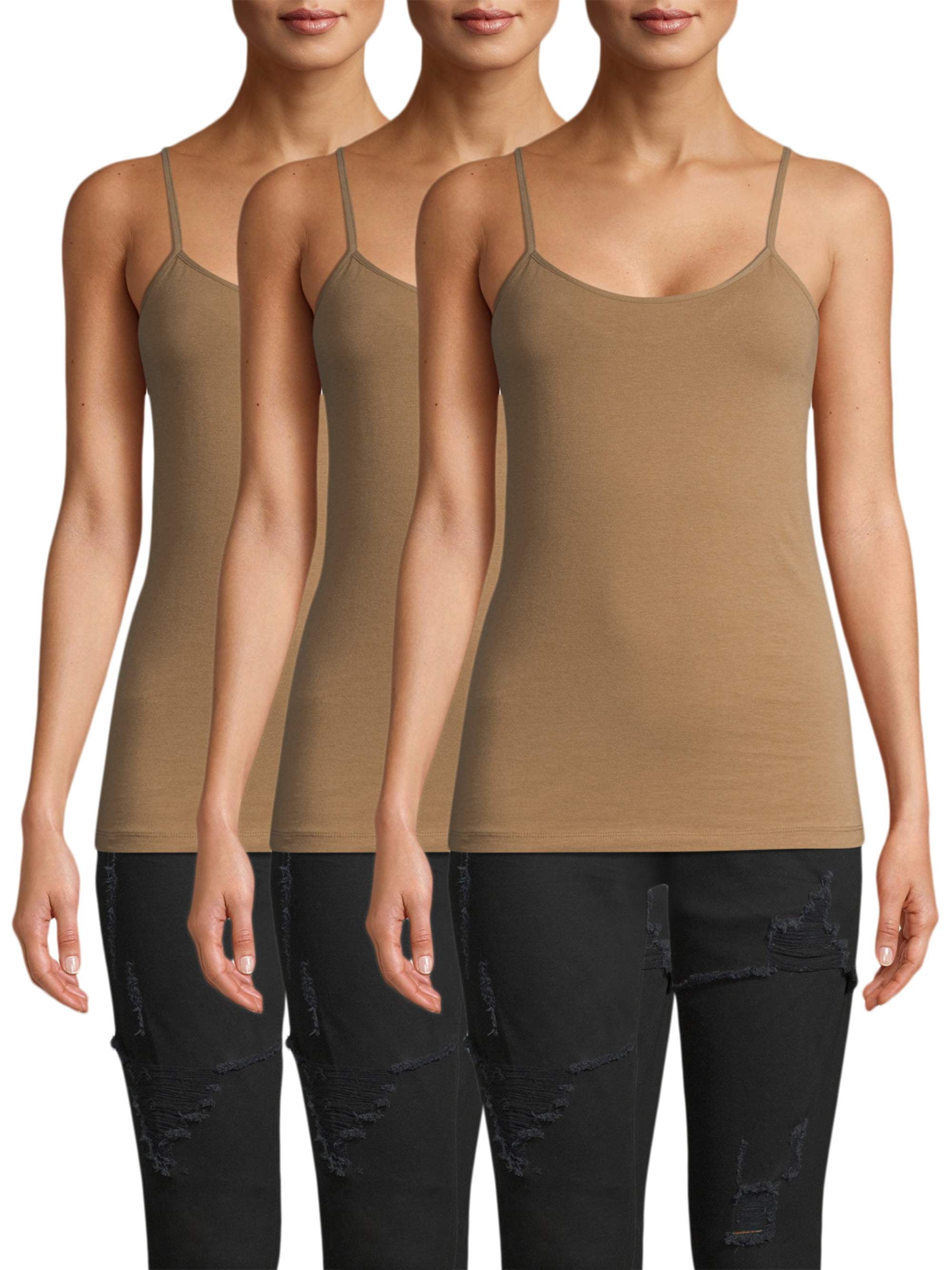 Time and Tru Women's Cami Tank Top, 3-Pack - Walmart.com