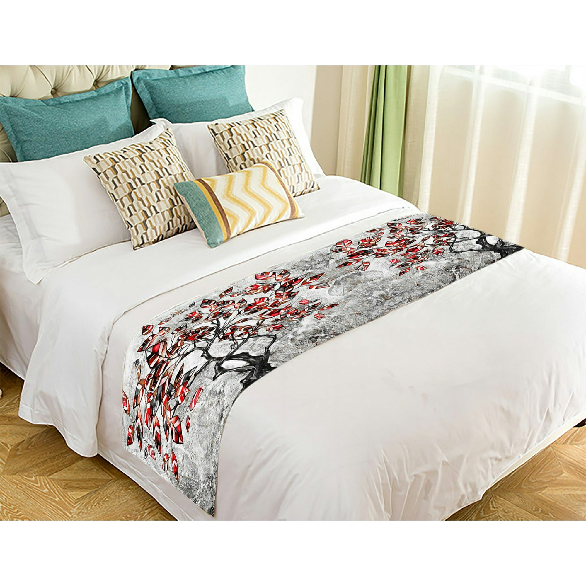 Click here for Erehome Tree Bed Runner Bed Scarf Bed Decor 20x95... prices