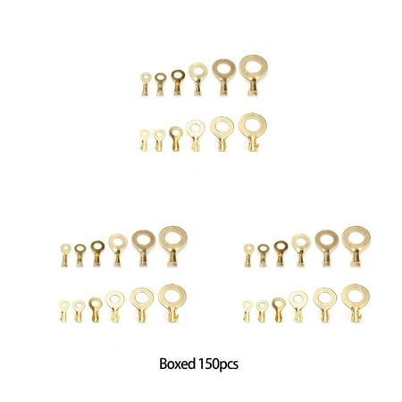 M3/M5/M6/M8/M10 Ring Lugs Brass Wire Crimp Connectors Eye Hole Portable ...