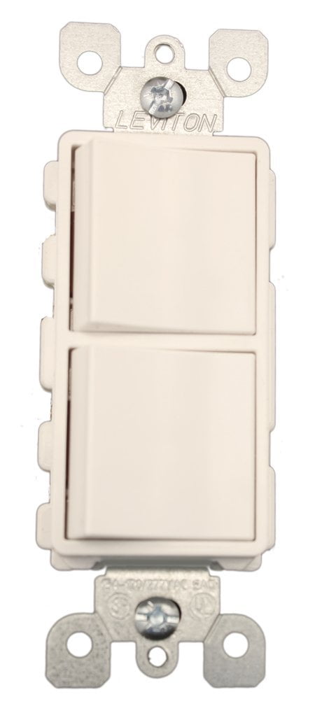 Leviton 5643-W 15 Amp, 120/277 Volt, Decora Brand Style 3-Way / 3-Way ...