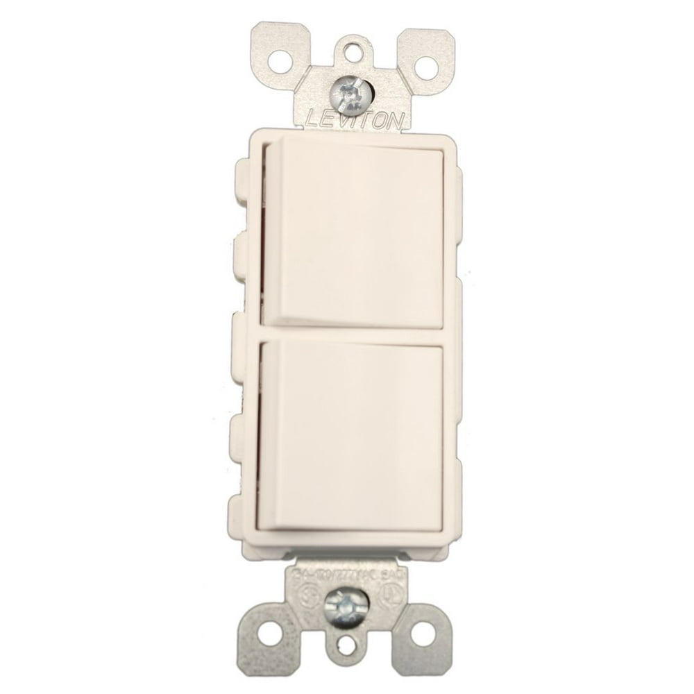 Leviton 5643-W 15 Amp, 120/277 Volt, Decora Brand Style 3-Way / 3-Way ...