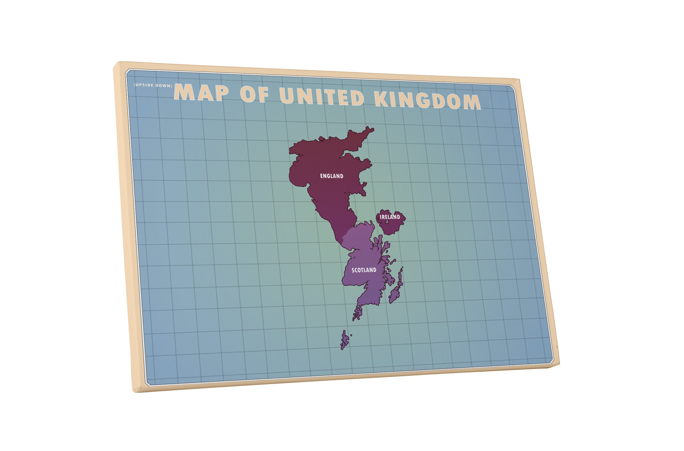 Pingo World 0127QA68GCS "Map of United Kingdom Upside Down" Gallery ...
