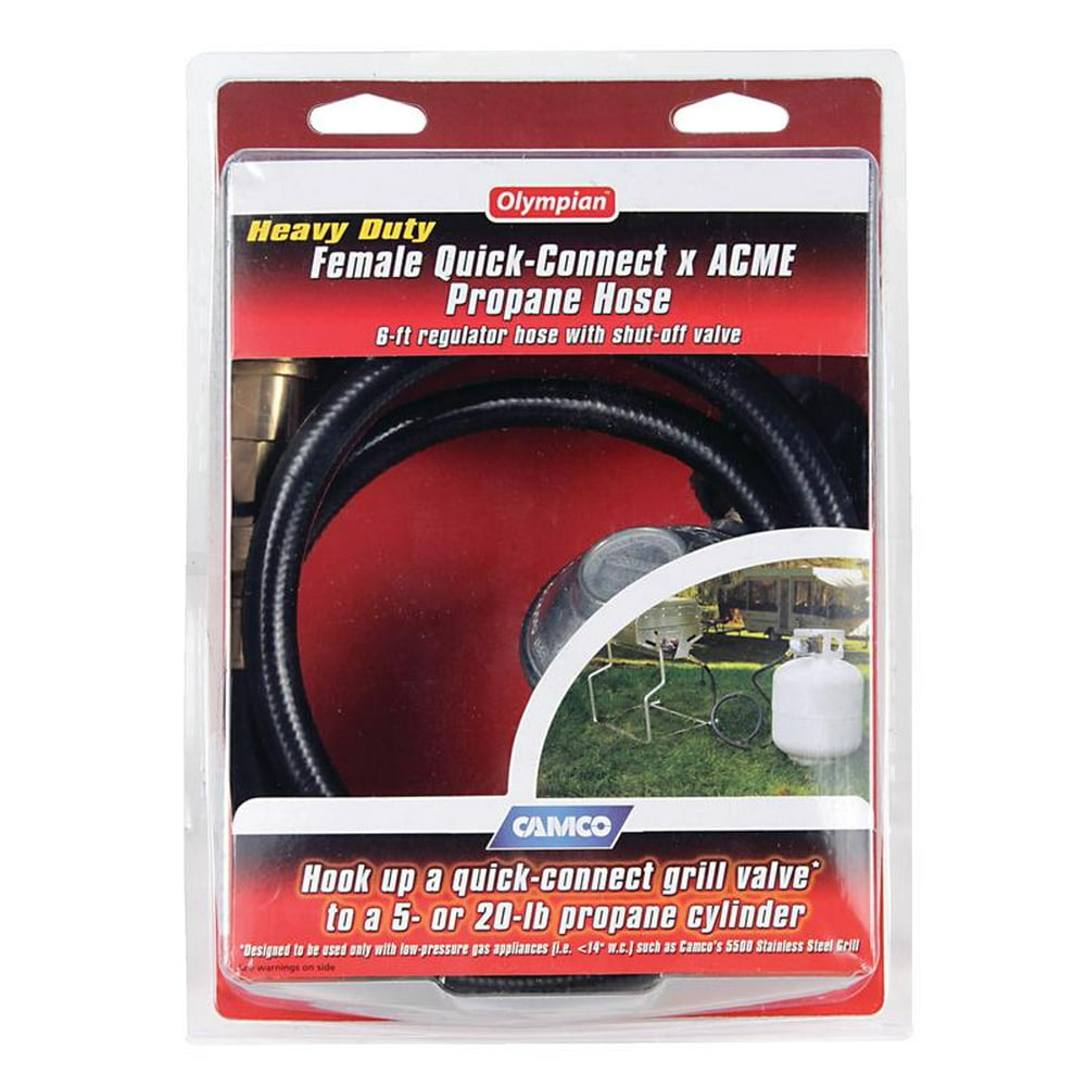 Camco Female Quick-Connect x ACME 6' Propane Hose - Walmart.com ...