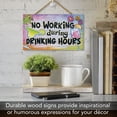 CounterArt "No Working During" Humorous Hanging Wood Wall Sign 9.5" x 5 ...