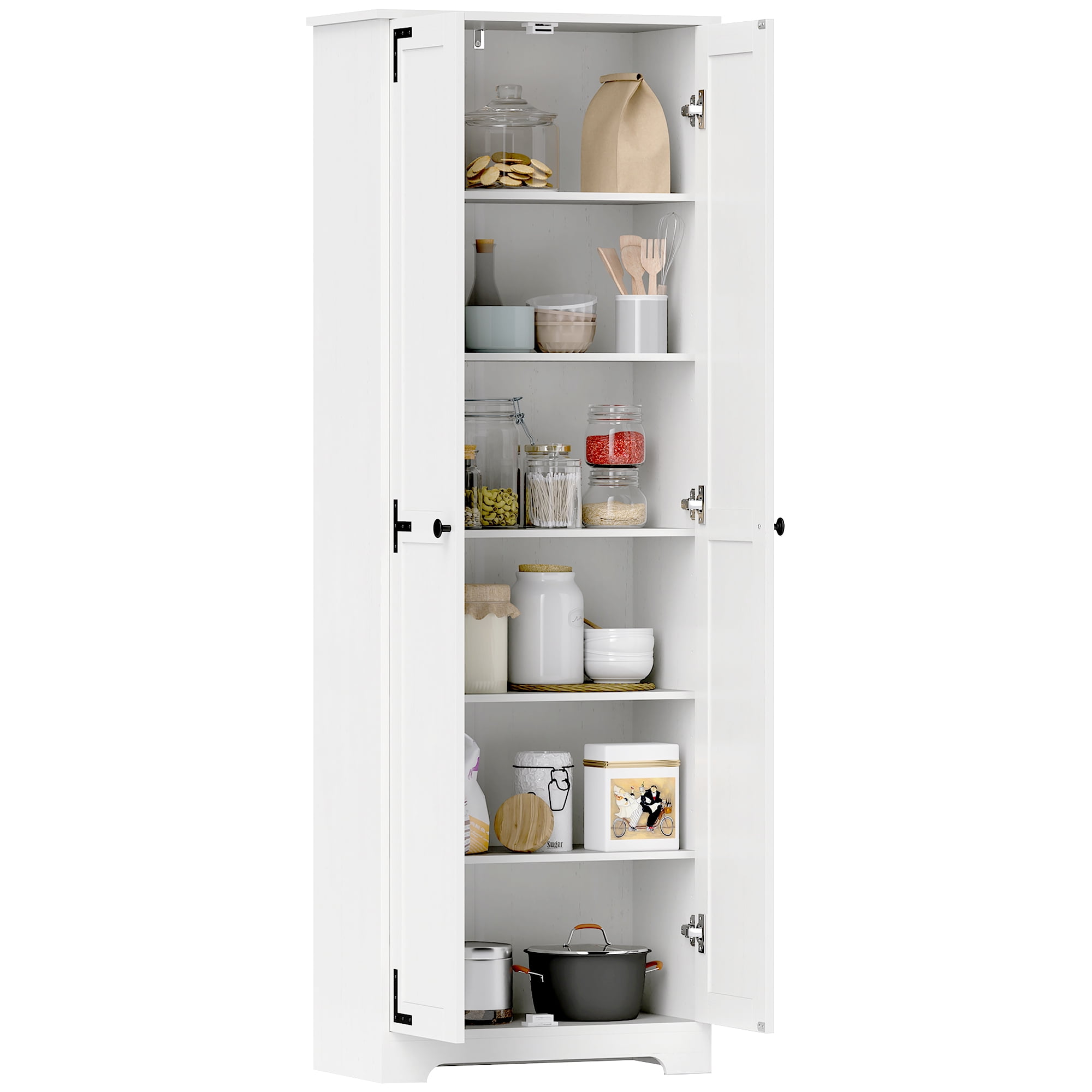 Click here for Homcom 67 Farmhouse Pantry Cabinet  Tall Storage C... prices