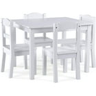 Lipper Childrens Rectangular Table and 2 Chairs Set with Shelves ...