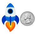 Hello Hobby Wood Rocket Shapes, 15 Pre-Painted Wooden Rockets, 4 in. x ...