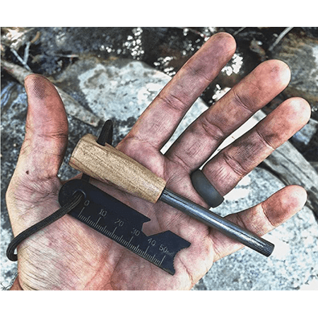 Qianli Fire Starter - Traditional Iron Rod, Handcrafted Wooden Handle ...