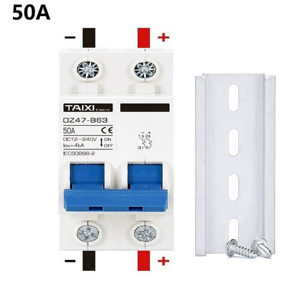 GLFILL Dc Miniature Circuit Breaker 2 Pole 240V 32 Amp Isolator Dc ...