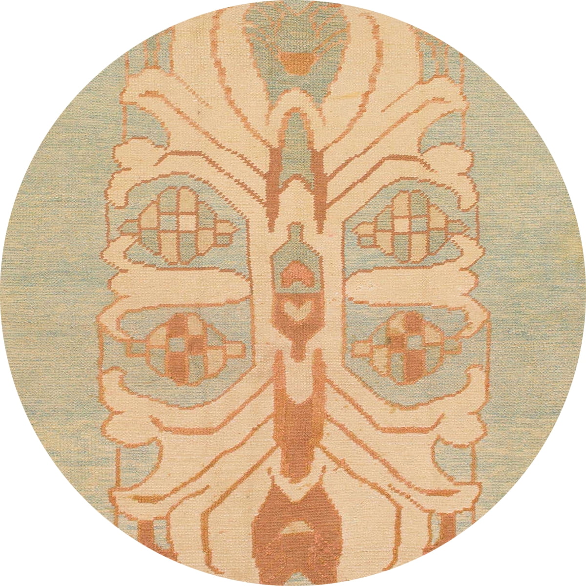 Ahgly Company Indoor Round Abstract Yellow Abstract Area Rugs, 5' Round ...