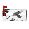 Lsque Monochrome Flying Ravens Mailbox Cover Standard Size ,Magnetic ...