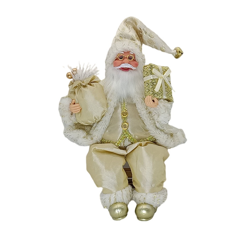 Sardfxul 14'' Sitting Santa Claus Figurines Christmas Figure Decoration ...