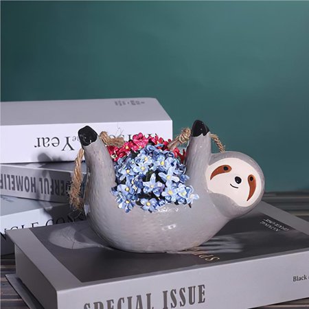 Sloth Flower Pot Container Hanging Cartoons Chlorophytum Scindapsus ...