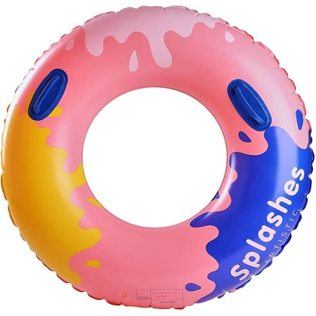 Tour Swim Ring Adult Plus Size Thickened Men and Women with Handle Inflatable Underarm Swimming ...