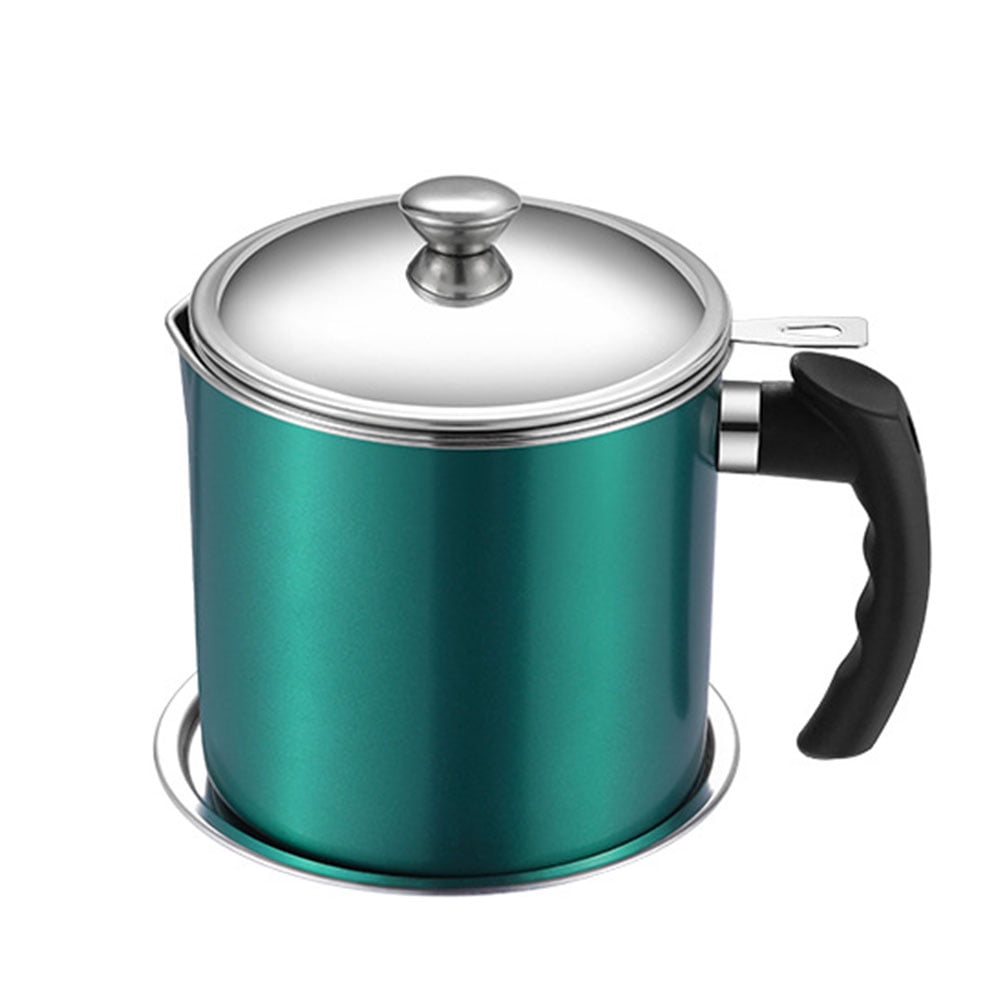Stainless Steel Oil Strainer Bottle PotGrease Can Oil Storage Can ...
