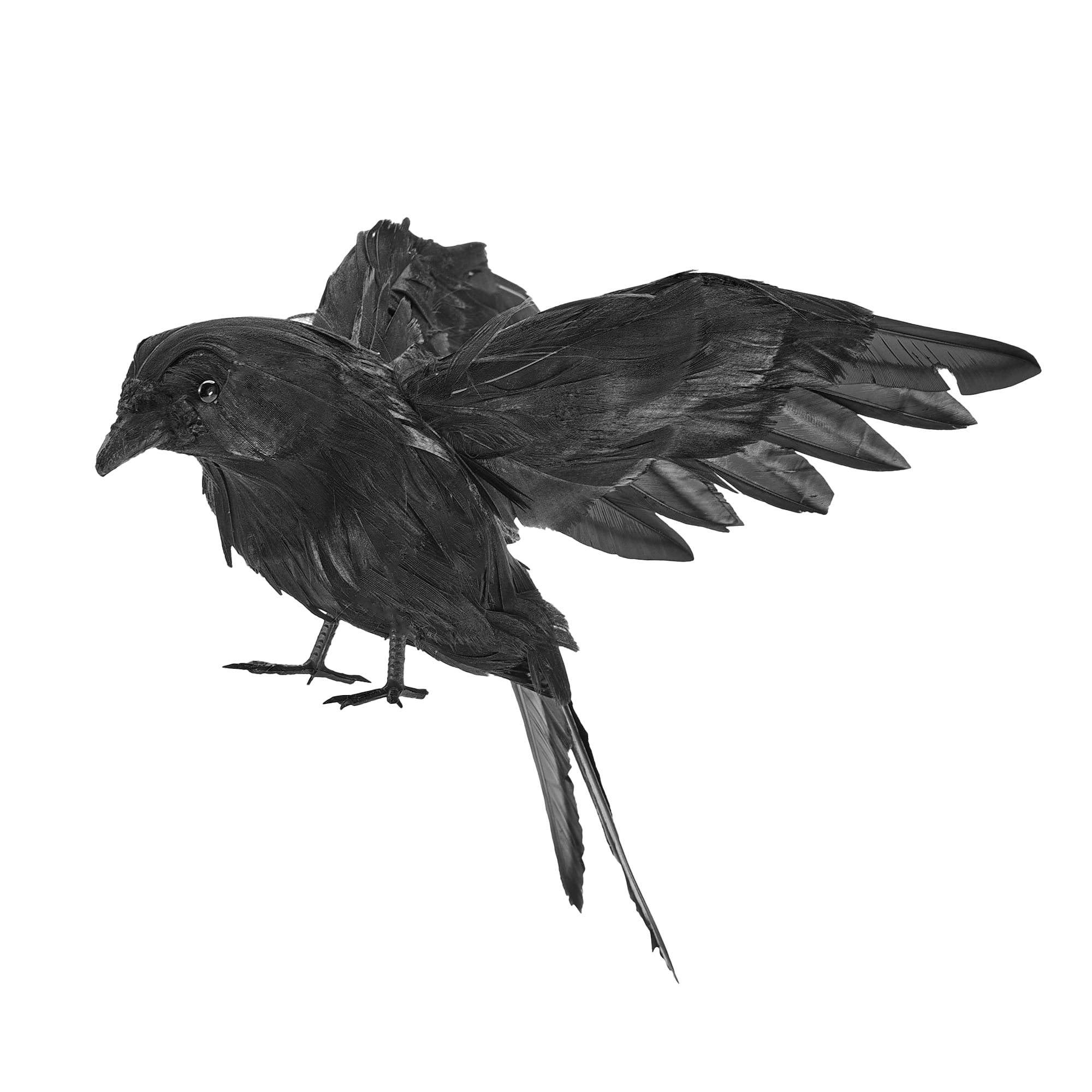 Eyicmarn Halloween Black Crows Realistic Feathered Ravens Decorations ...