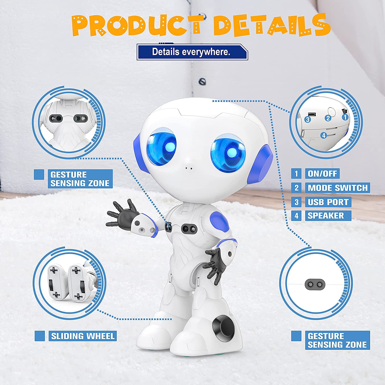 Buy Smart Robots for Kids, STEM Learning Toys for Boys Age 12, Toy ...