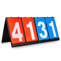 GOGO Sports Scoreboard 4-Digital Portable Tabletop Score Flipper, 00-99 ...