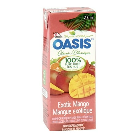 Oasis Exotic Mango Juice, 100 Percent, Tetra | 200ML/Unit, 30 Units ...