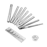 11x/Set Leather Punch Tool Die Punch Snap Kit Rivet Setter for w/ Base ...