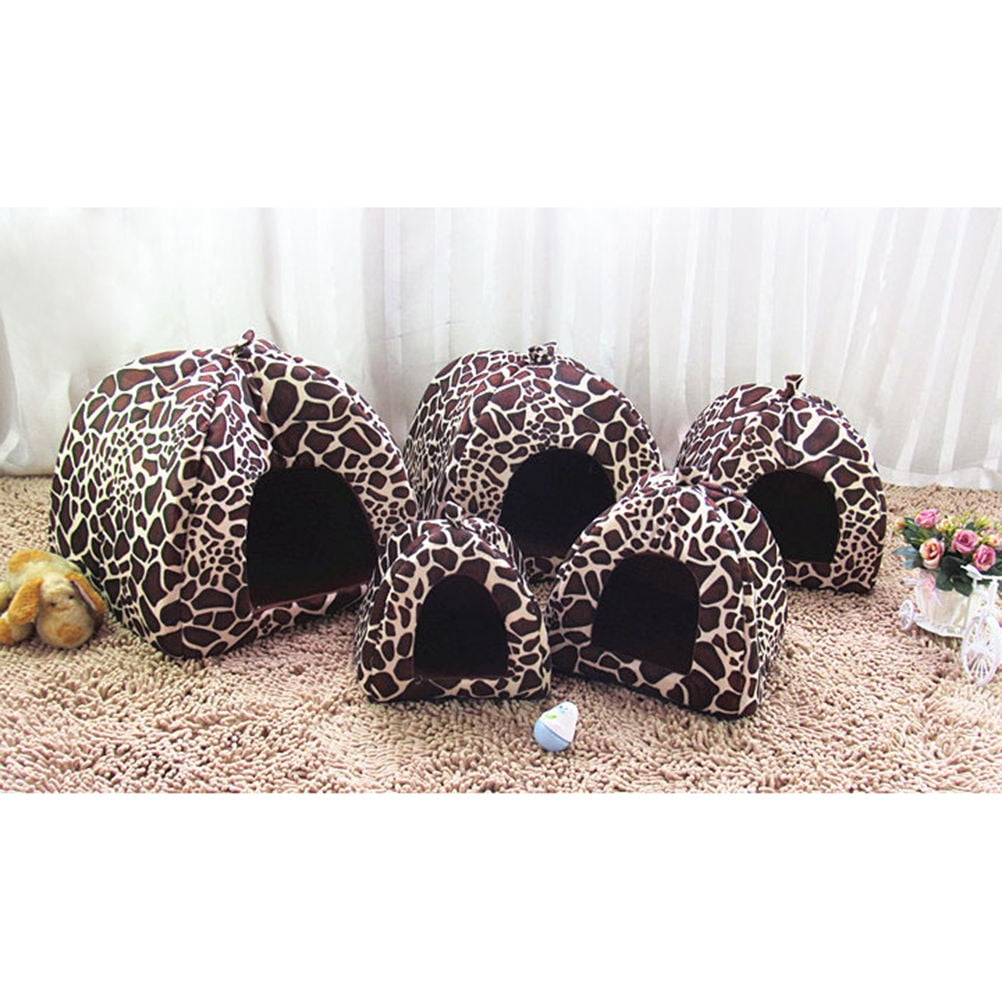 Click here for Fueenirva Soft Cotton Sponge Pet Bed House In Leop... prices
