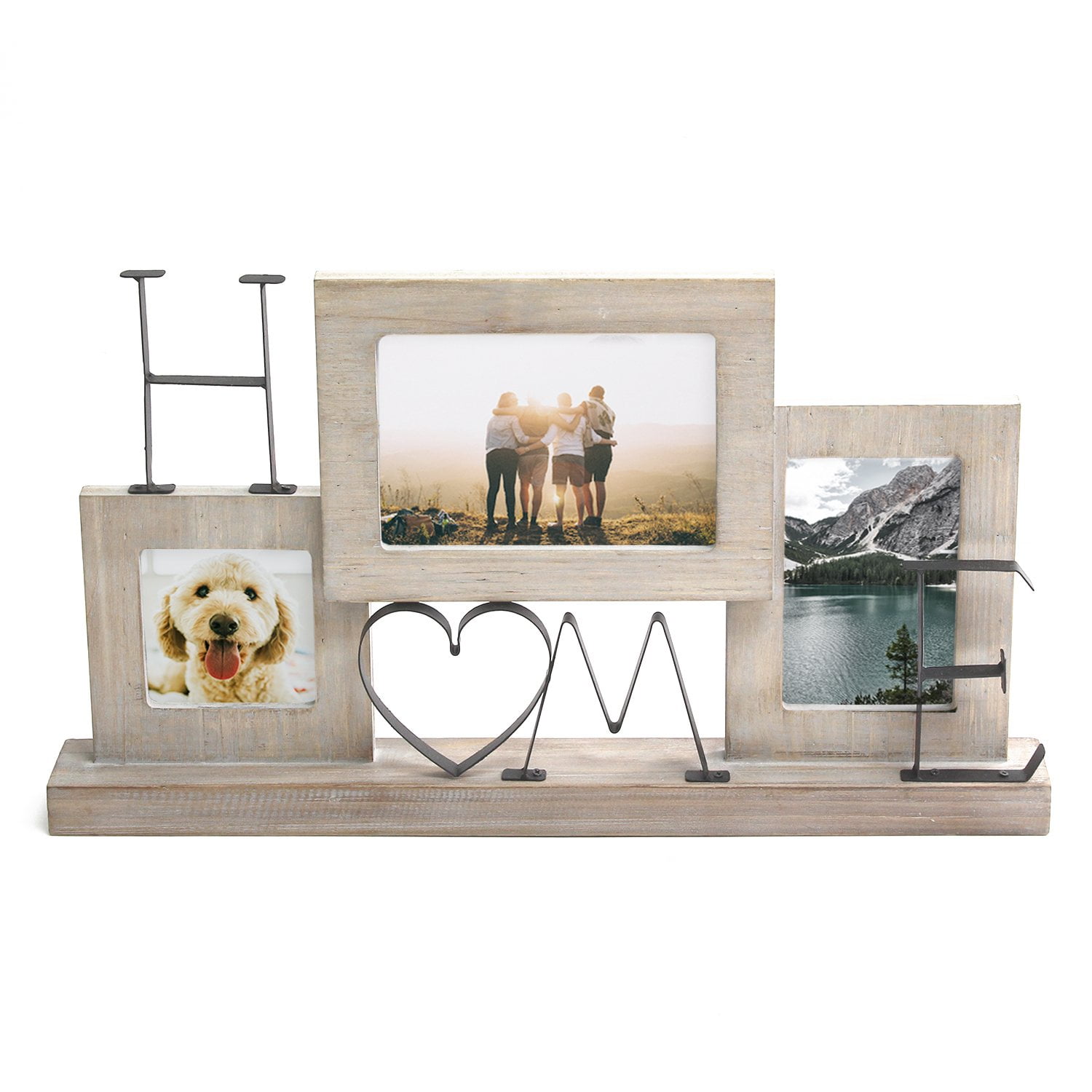 Stratton Home Decor Tabletop "Home" Picture Collage Frame - Walmart.com