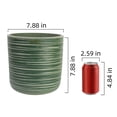 Greenship 8 in. Cone Indoor Planter Pot with Drainage Hole - Olive ...