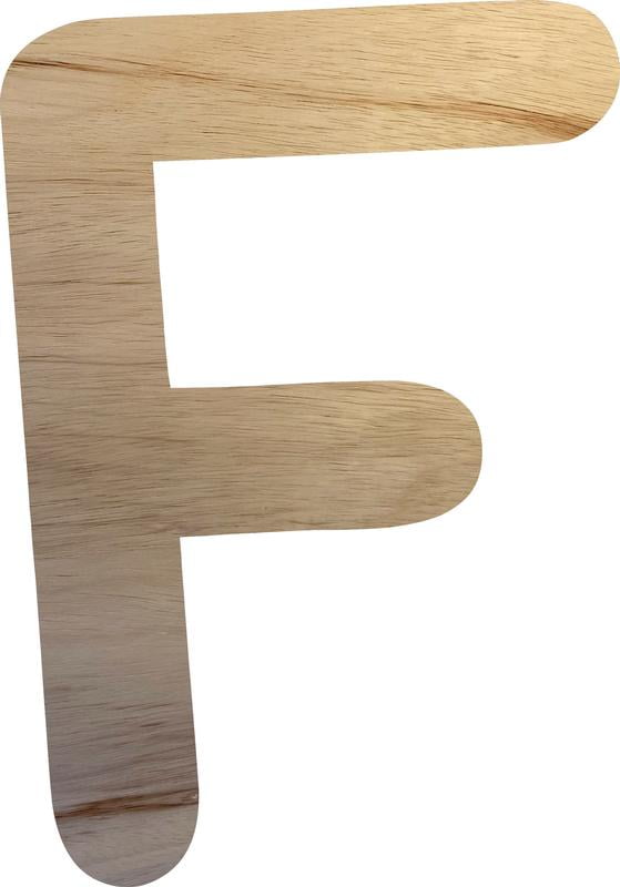Wooden Kids Craft Letter, Unfinished 20'' Alphabet Letter F, Paintable ...
