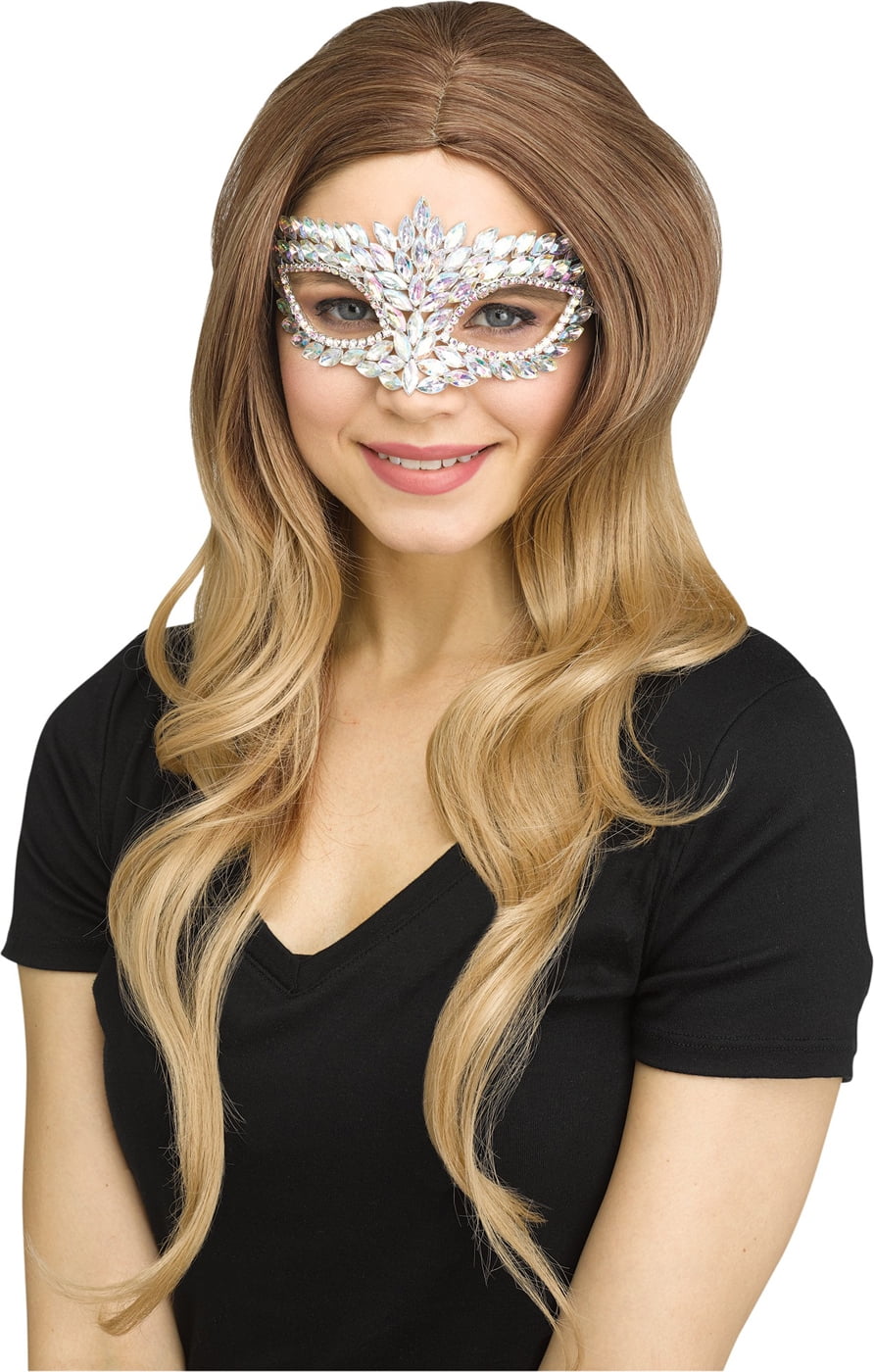 Rainbow Crystal Womens Adult Fantasy Costume Masquerade Mask - Walmart.com